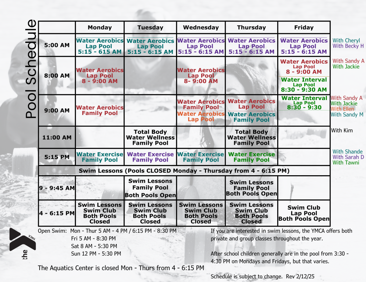 Schedules | Butte Family YMCA